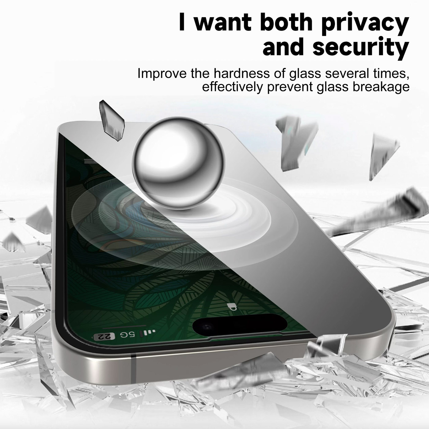 Lito D+ Ultra Silicone Edge Privacy Full Glass 15 Pro Max Ekran Koruyucu